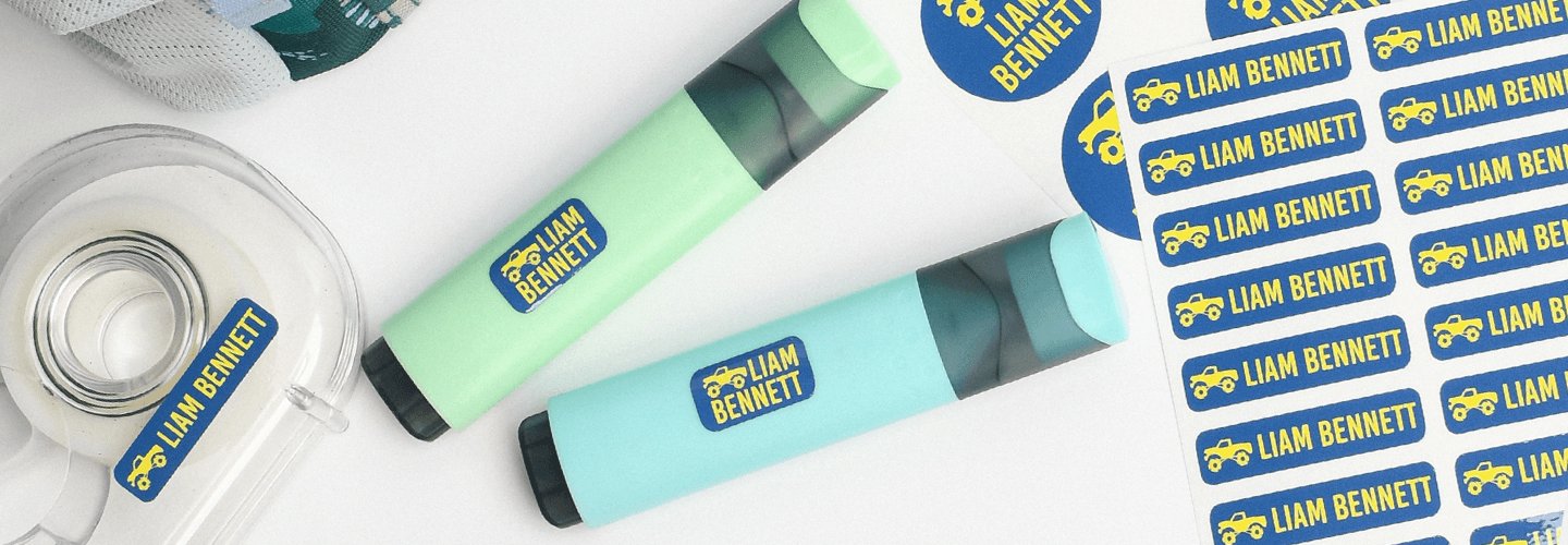 School Label Stickers | Personalized Name Labels for School Kids ...